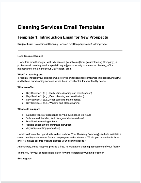 20 Professional Cleaning Business Templates Every Pro Needs to Run ...