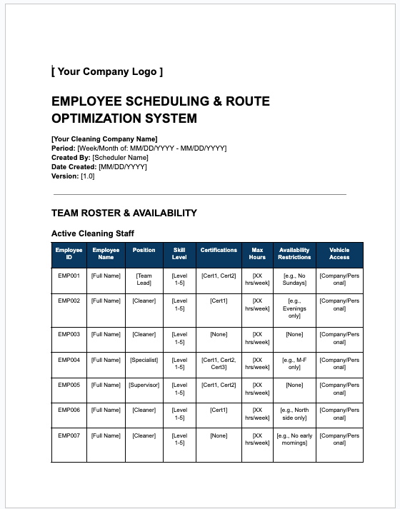 20 Professional Cleaning Business Templates Every Pro Needs to Run ...