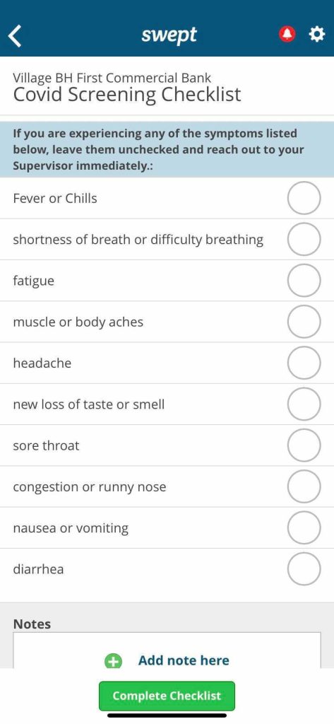 Using Swept's Janitorial App to Track Cleaner Health Checks